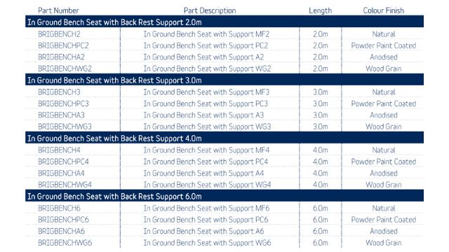 In-ground Bench Seat with Support-Ullrich Aluminium is a leading ...